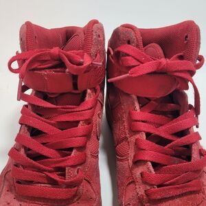 Nike | Shoes | Red Hightop Sneakers With Gum Sole | Poshmark